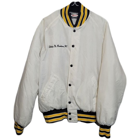 Neff | Jackets & Coats | Vintage Neff Nylon Satin Jacket White School ...
